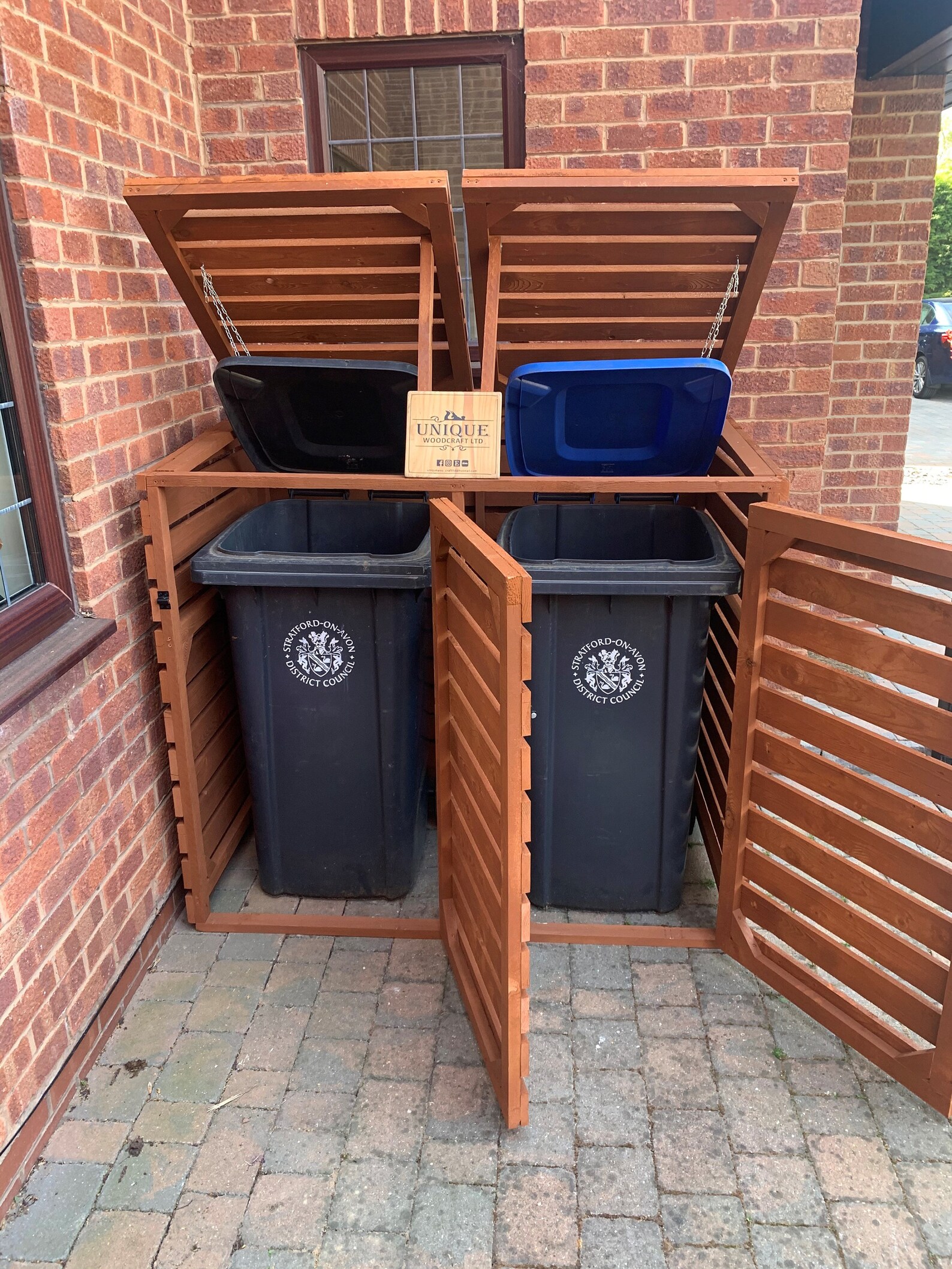 Double Wheelie Bin Storage Unit - Etsy