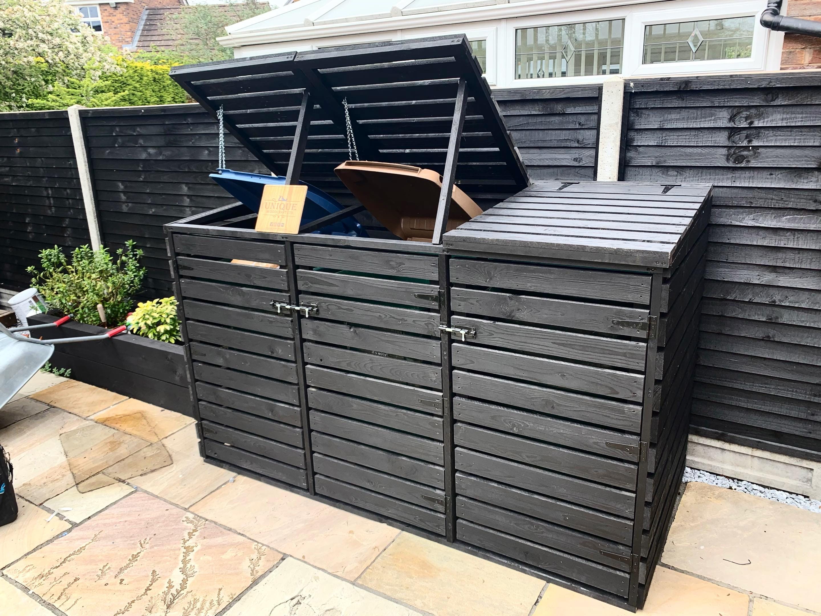 Triple Wheelie Bin Storage Unit Custom Designed - Etsy