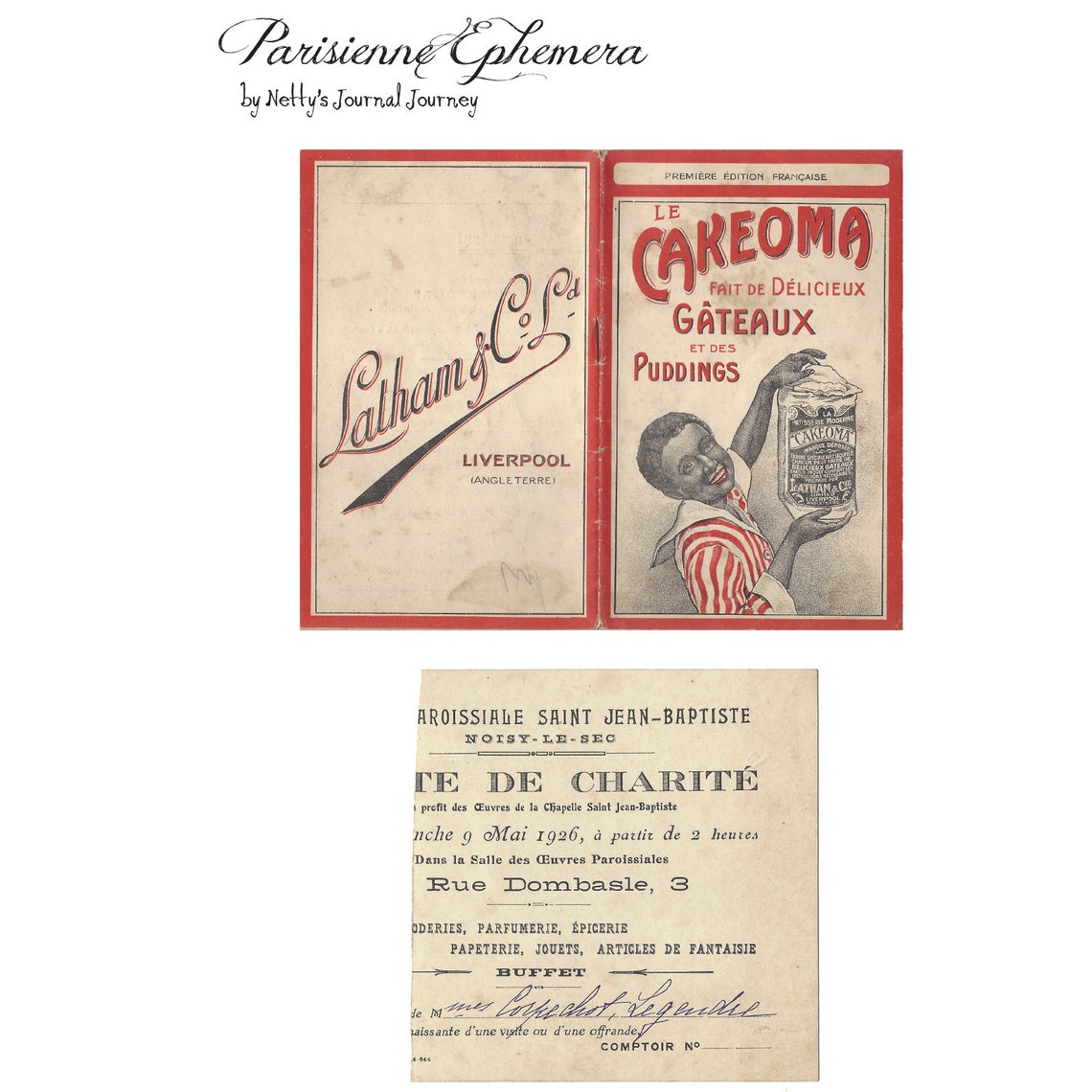 Vintage Parisienne French Ephemera & Stationery to Download 11 Pieces ...