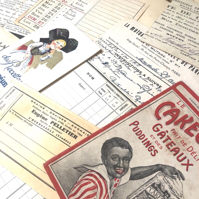 Vintage Parisienne French Ephemera & Stationery to Download 11 Pieces ...