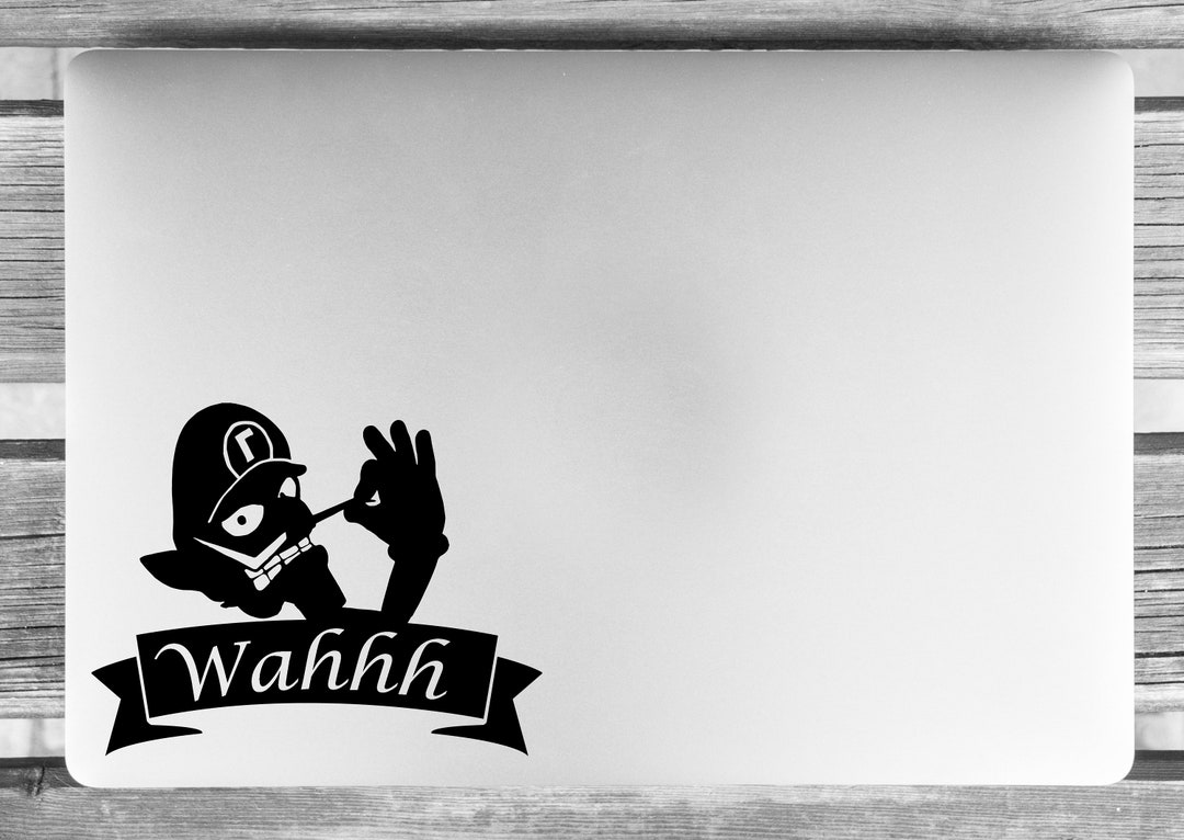 Waluigi "wahh" Decal - Etsy
