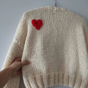 One Heart One Love Gift Cardigan, Custom Order 13 Heart Embroidered ...