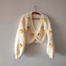 Lemon Slice Embroidery Woman Trendy Cardigan,cotton or Acrylic Oversize ...