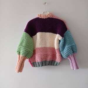 Chunky Woman Cardigan, Cute Colors Cardigan, Oversize Trendy Jumper ...