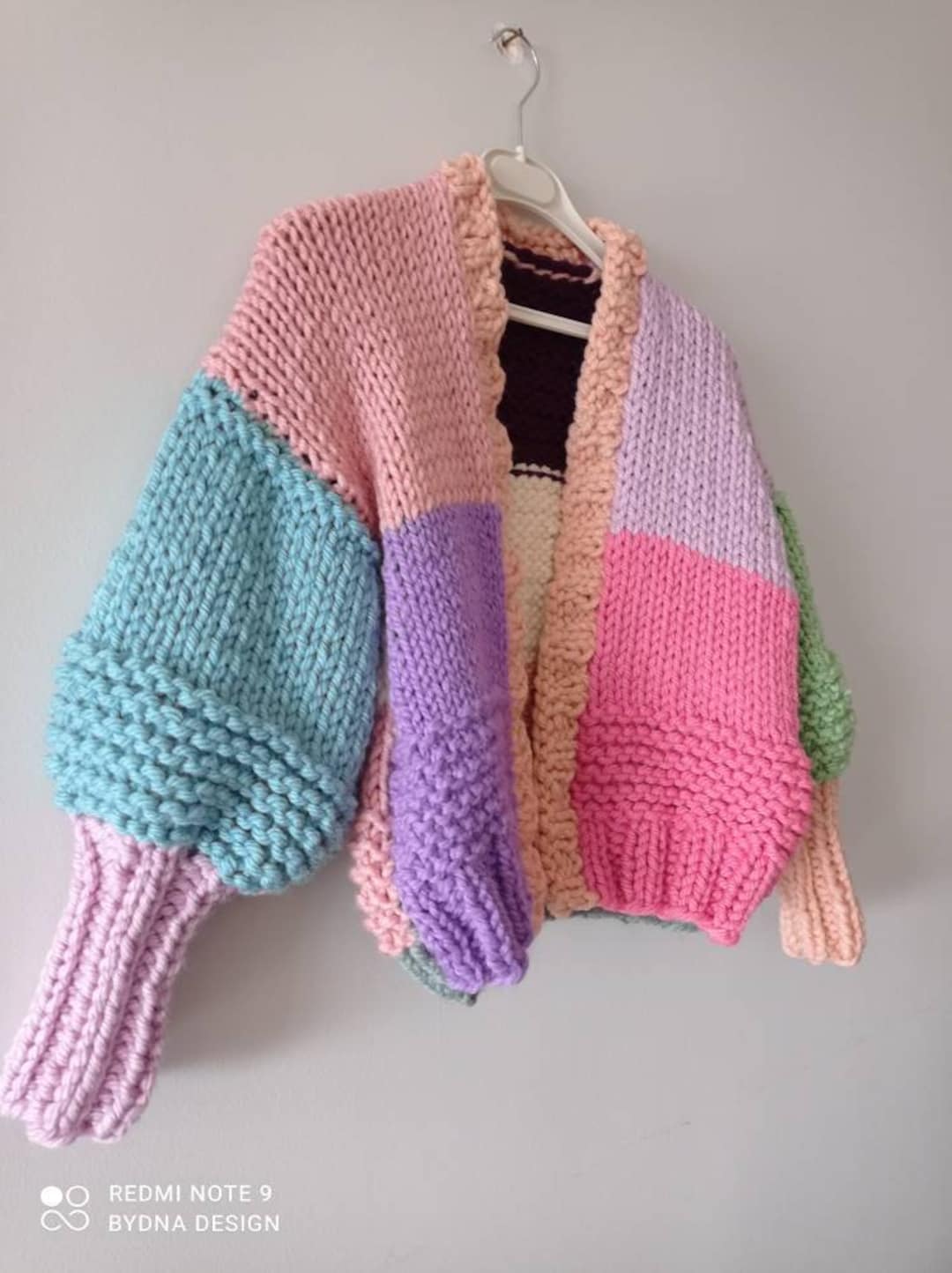 Chunky Woman Cardigan, Cute Colors Cardigan, Oversize Trendy Jumper ...