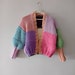 Chunky Woman Cardigan, Cute Colors Cardigan, Oversize Trendy Jumper ...