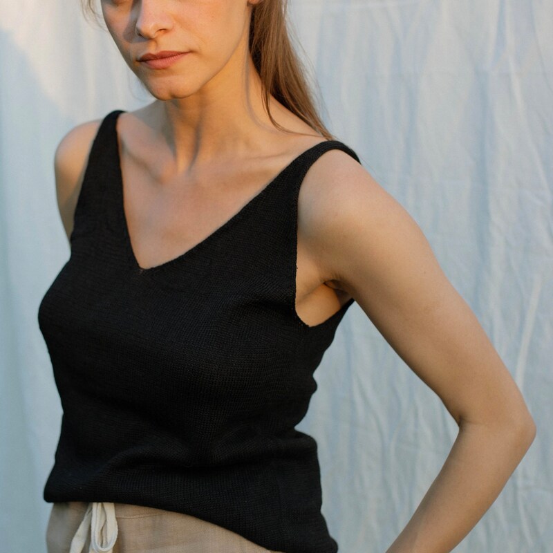 Knit Linen Top - Etsy