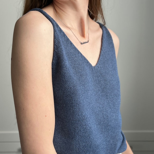 Hand Knit Tank Top - Etsy