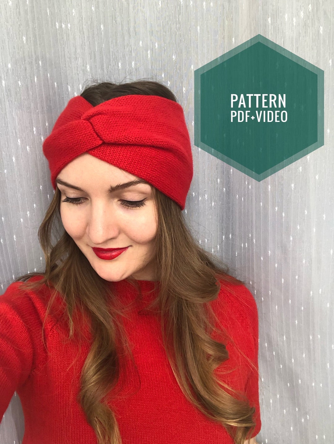 Pdf+video Easy Knit Pattern. DIY Hand Knit Wool Headband. Handmade ...