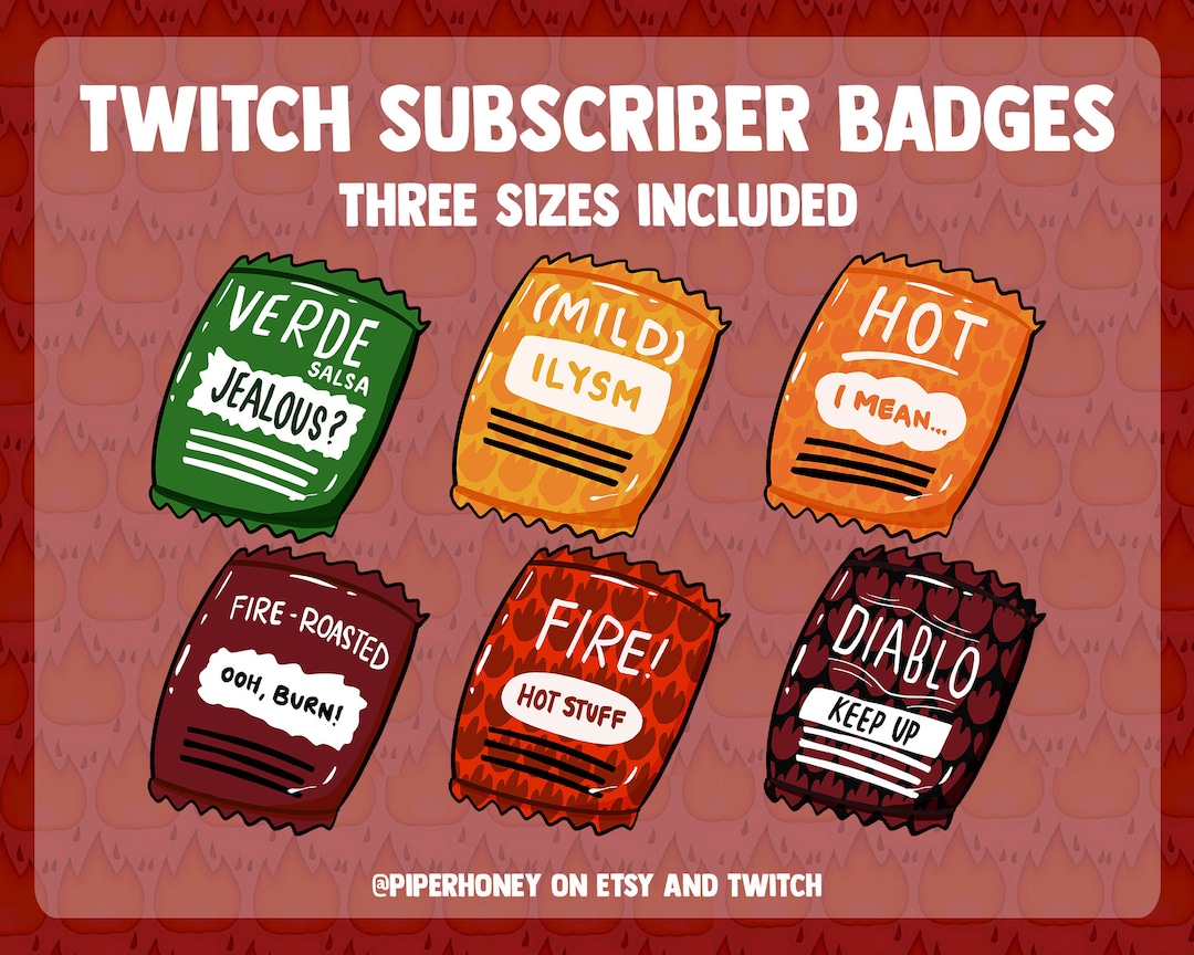 Hot Sauce Subscriber Badges for Twitch - Etsy