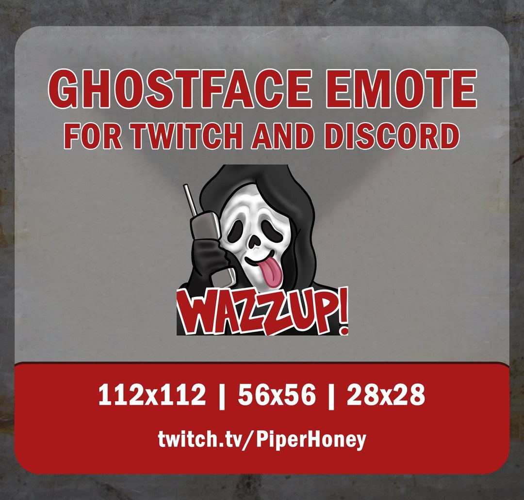 Ghostface Wazzup Emote for Twitch and Discord - Etsy