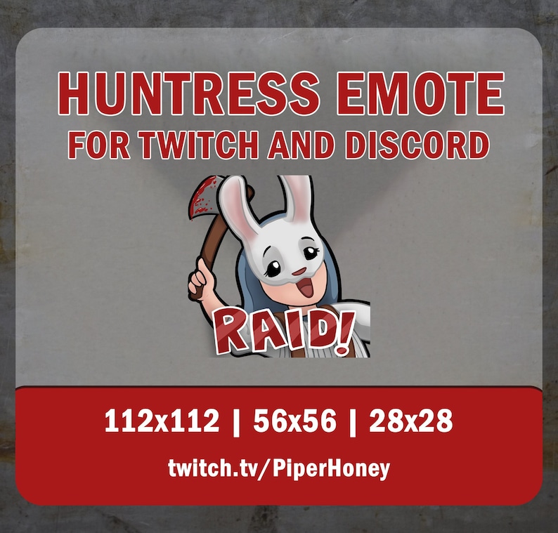 Huntress Raid Emote for Twitch - Etsy
