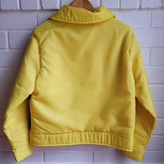 70s, 80s Vintage, Boxy Puffer Jacket, Yellow, Rainbow… - Gem