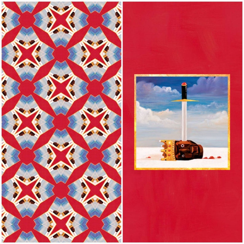 Kanye Album Cover Art Set Of 3 Pattern Prints Mbdtf Yeezus Etsy
