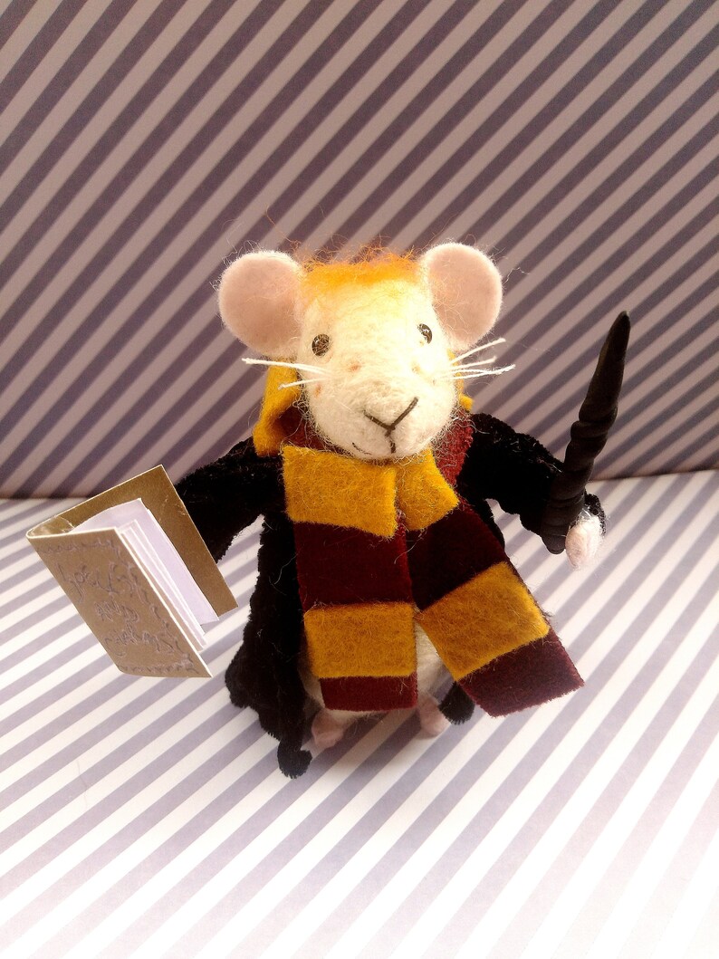 Wizard mouse Harry Potter inspired Ron Weasley cake topper | Etsy