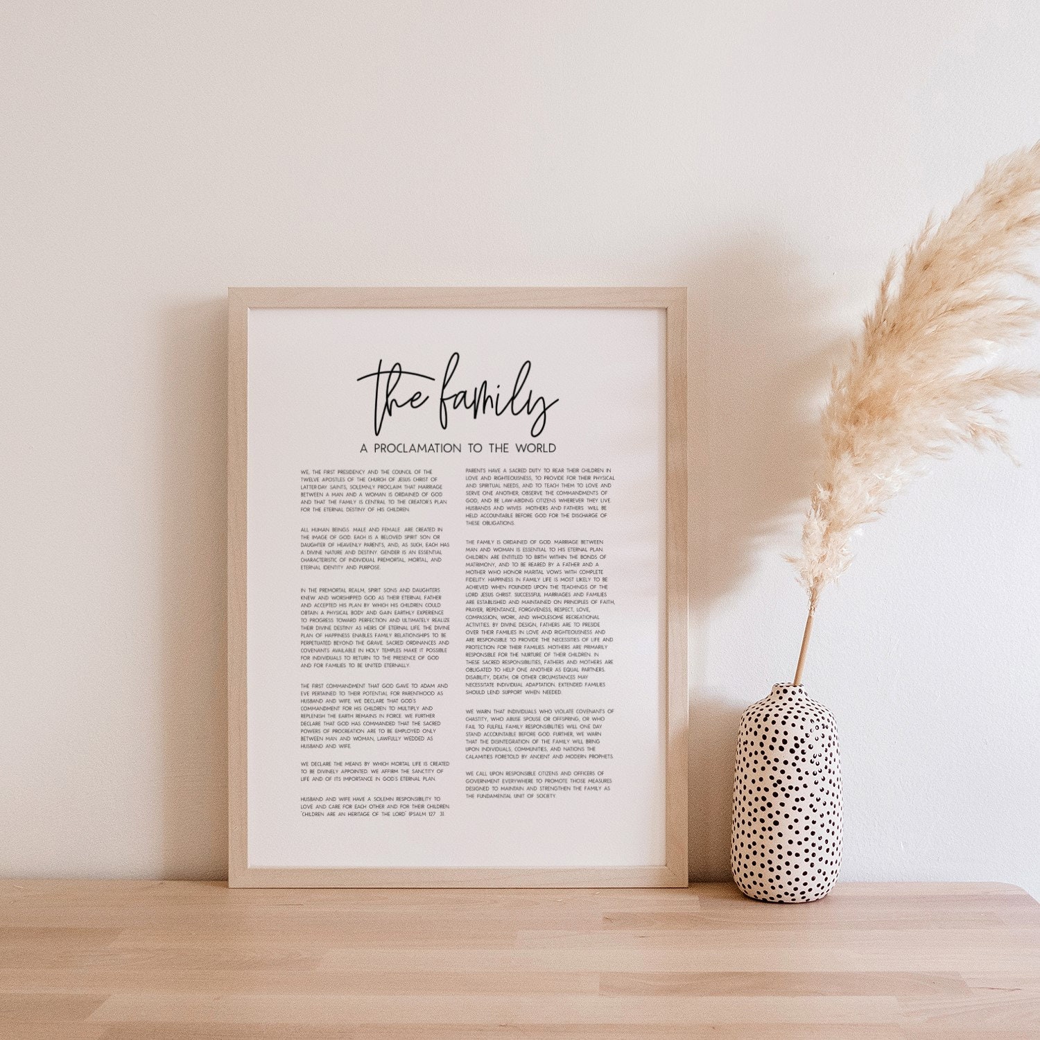 LDS Wall Art Poster Bundle, the Family, the Living Christ, Articles of ...