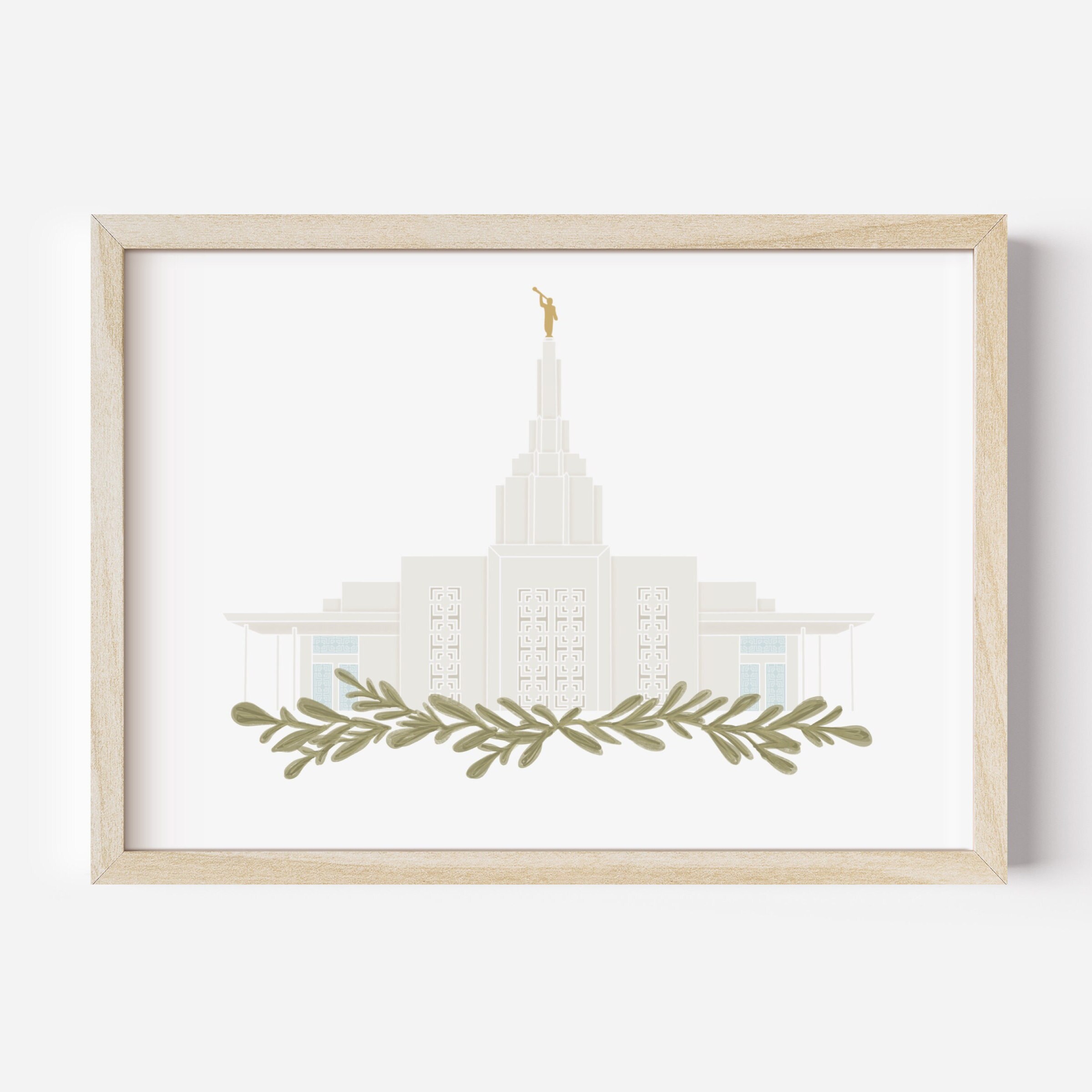 Idaho Falls Idaho LDS Temple Print Drawing, 5x7 8x10 11x14, Portrait ...