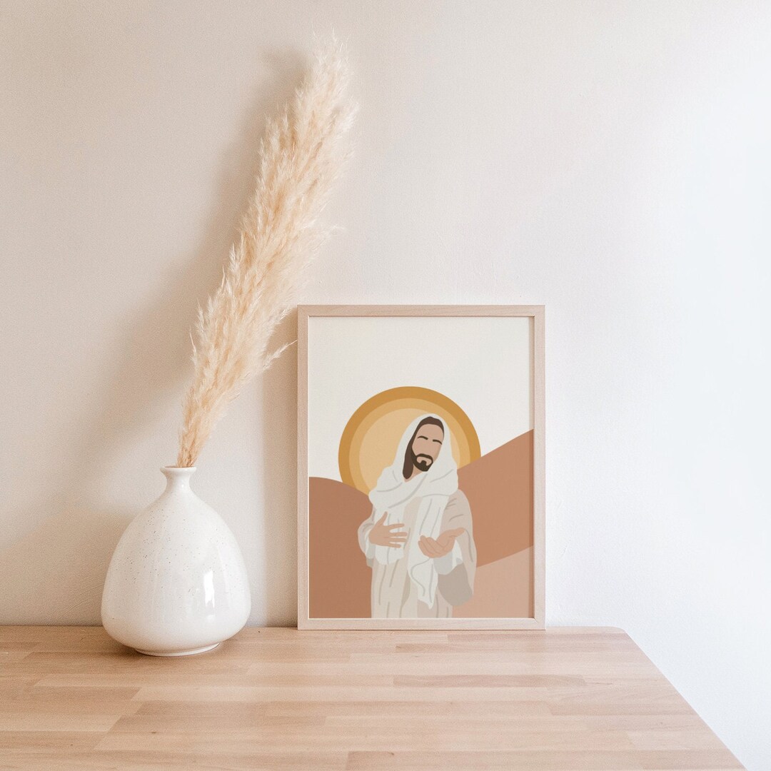 Prince of Peace, Jesus Christ, LDS, Portrait Print Drawing, 5x7 8x10 ...