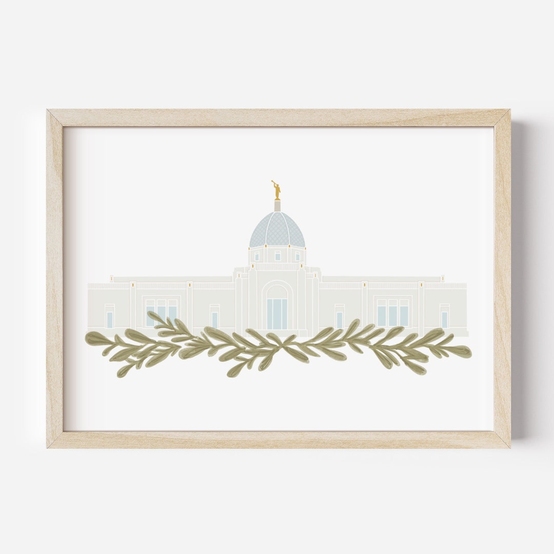 Tucson Arizona LDS Temple Print Drawing, 5x7 8x10 11x14, Portrait and ...