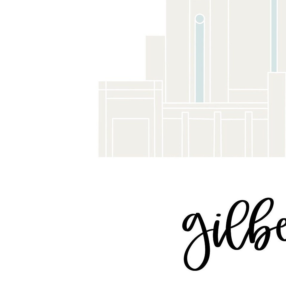 Gilbert Arizona LDS Temple Print Drawing, 5x7 8x10 11x14 Digital ...
