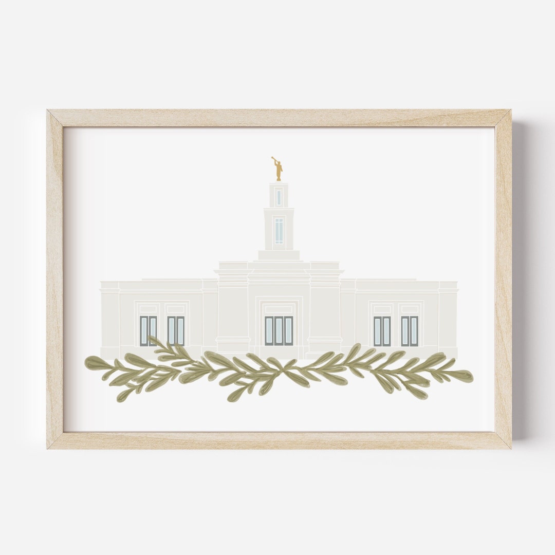Raleigh North Carolina LDS Temple Print Drawing, 5x7 8x10 11x14 ...