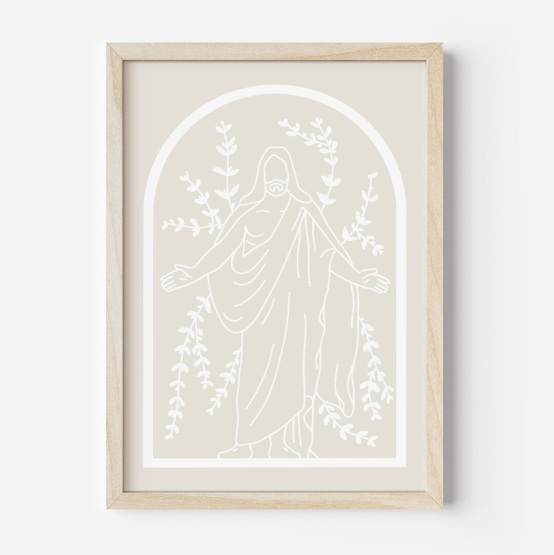 Jesus Christ Line Art, LDS, Print Drawing, Christian Art, Wall Decor ...