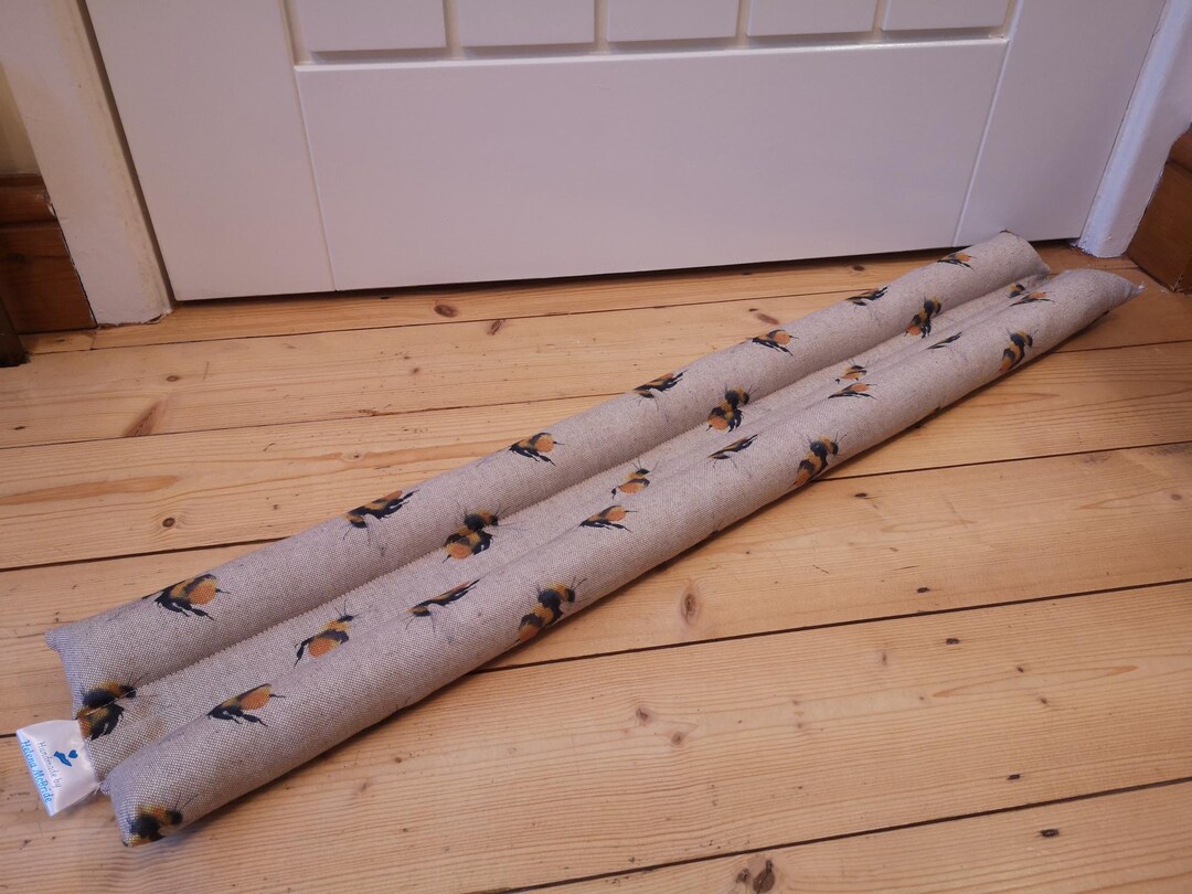 Handmade Double-sided Draught Excluder, Bee Print, Made-to-measure ...