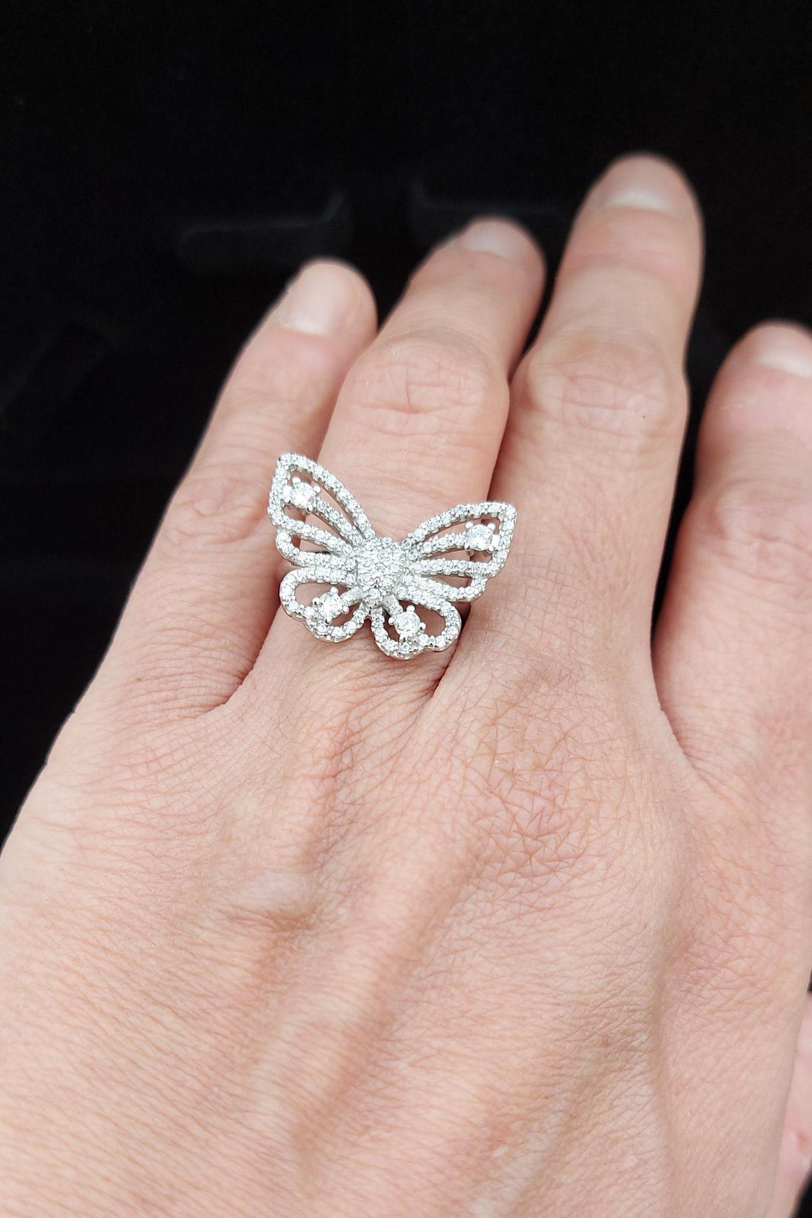 Butterfly Ring, 925 Sterling Silver, Gift for Her, Modern and Chic ...