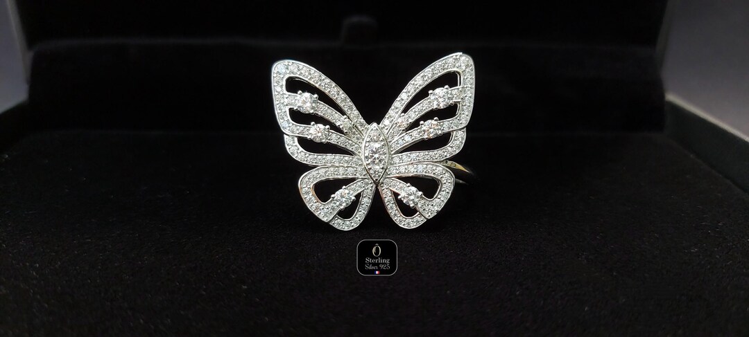 Butterfly Ring, Imperial Butterfly, Large Sterling Silver 925 Butterfly ...