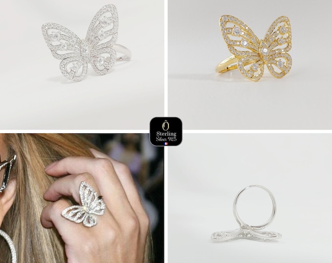 Mariah Carey Ring - Modern Butterfly Ring - Medium Butterfly Ring ...
