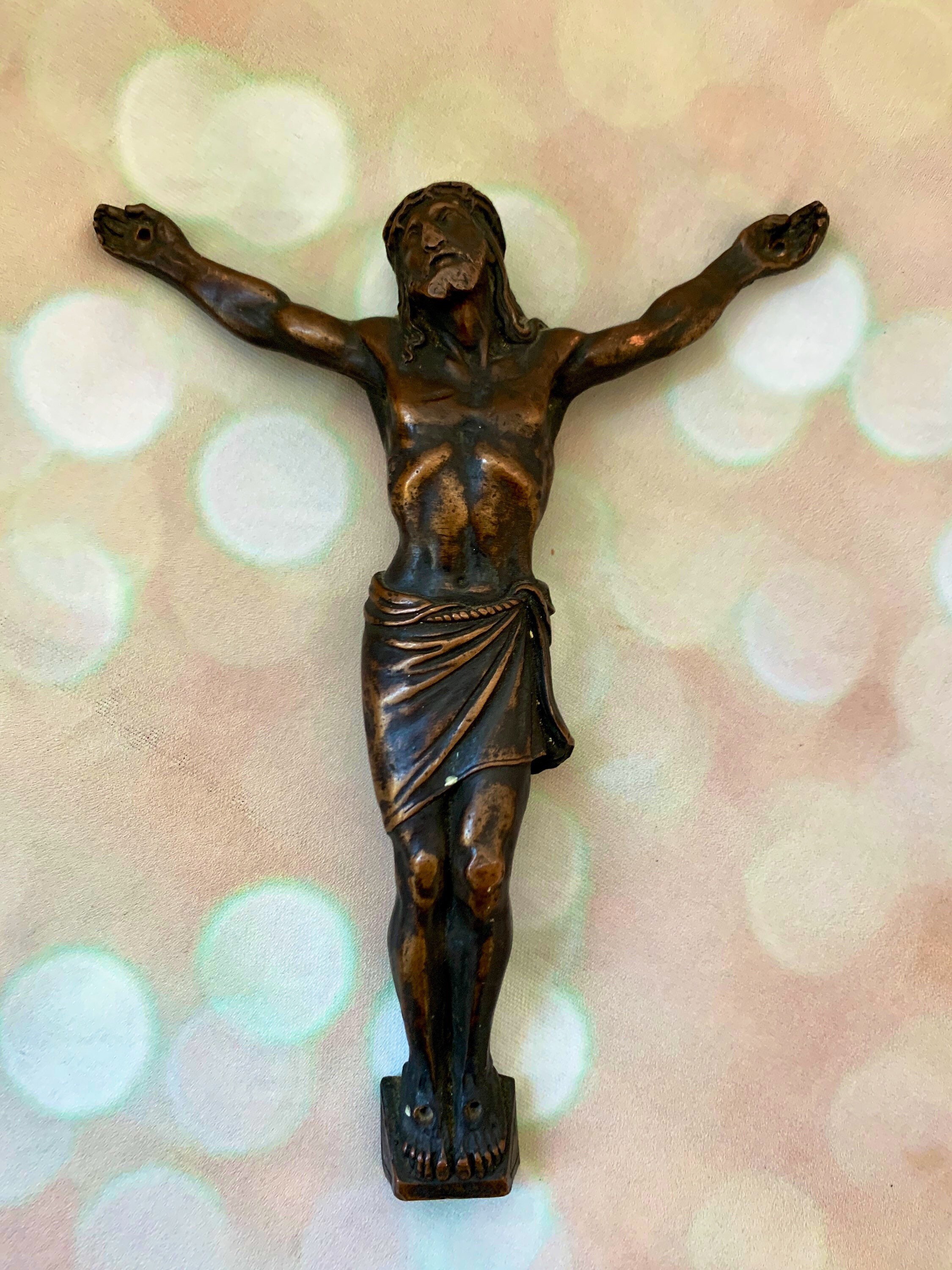 Vintage French Jesus Christ Corpus Christi / Body Figure in Copper ...
