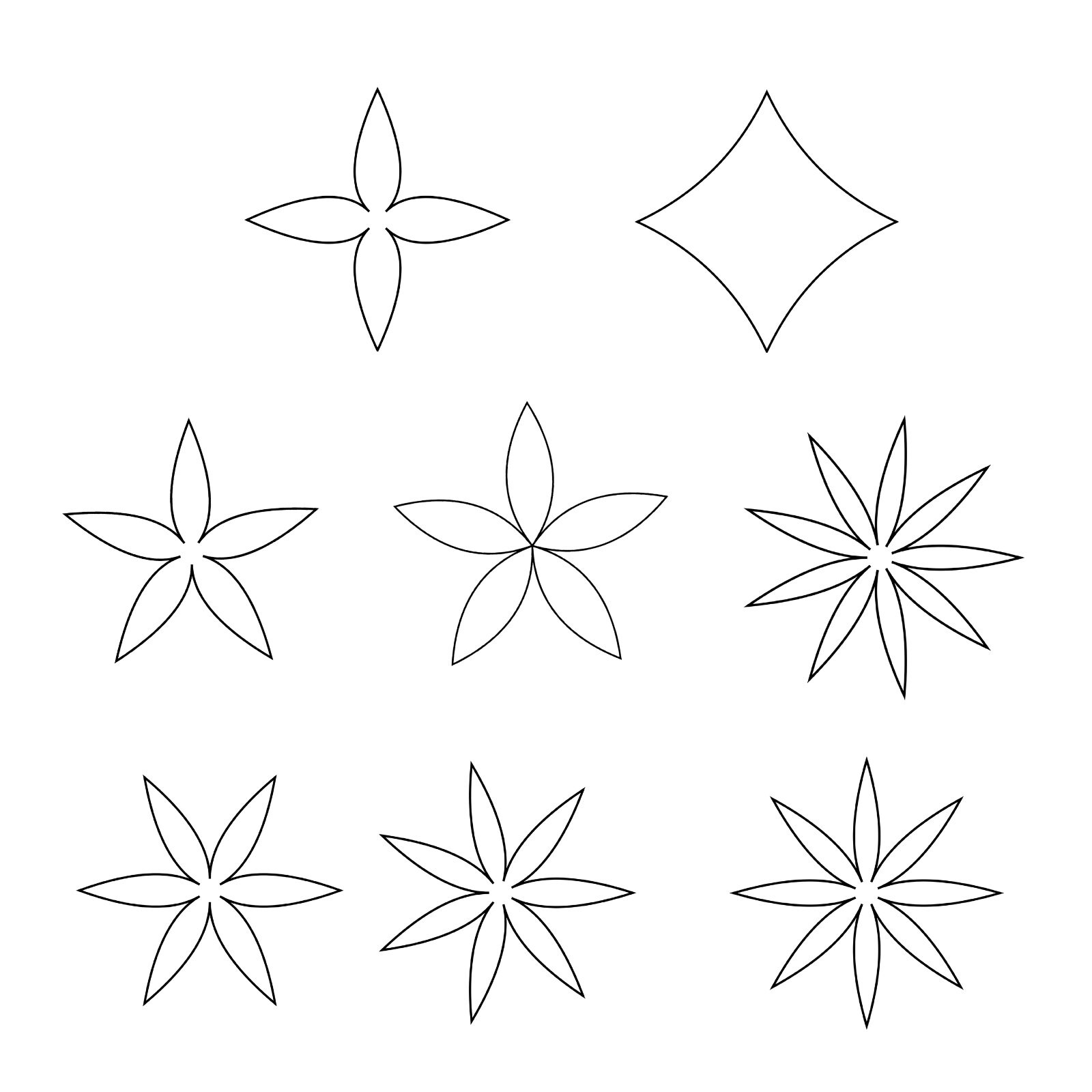 Polygon PNG Svg Flowers Stars Polygons, Shape Outline, Svg and PNG ...