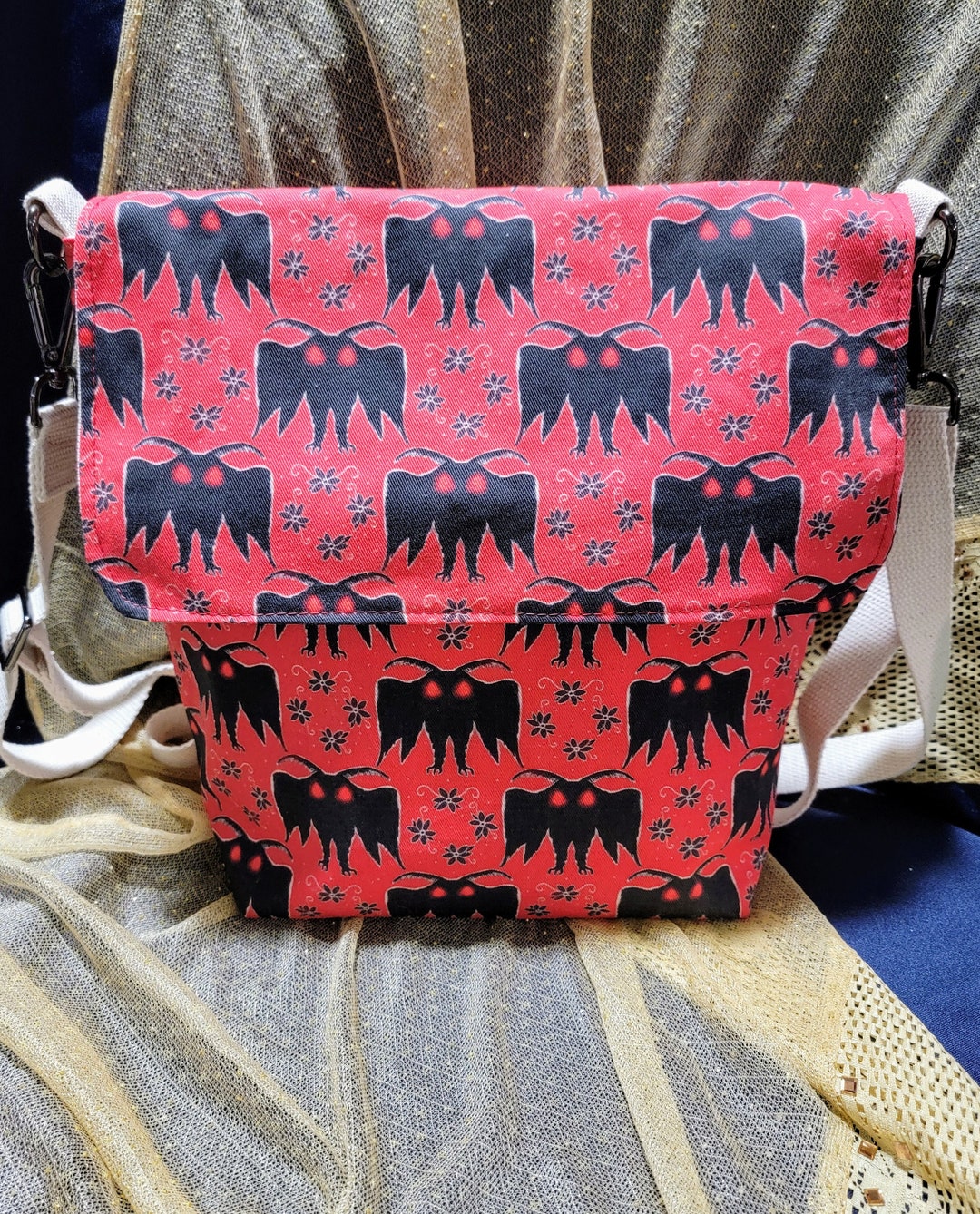 Handmade Mothman Messenger Satchel Crossbody Bag - Etsy