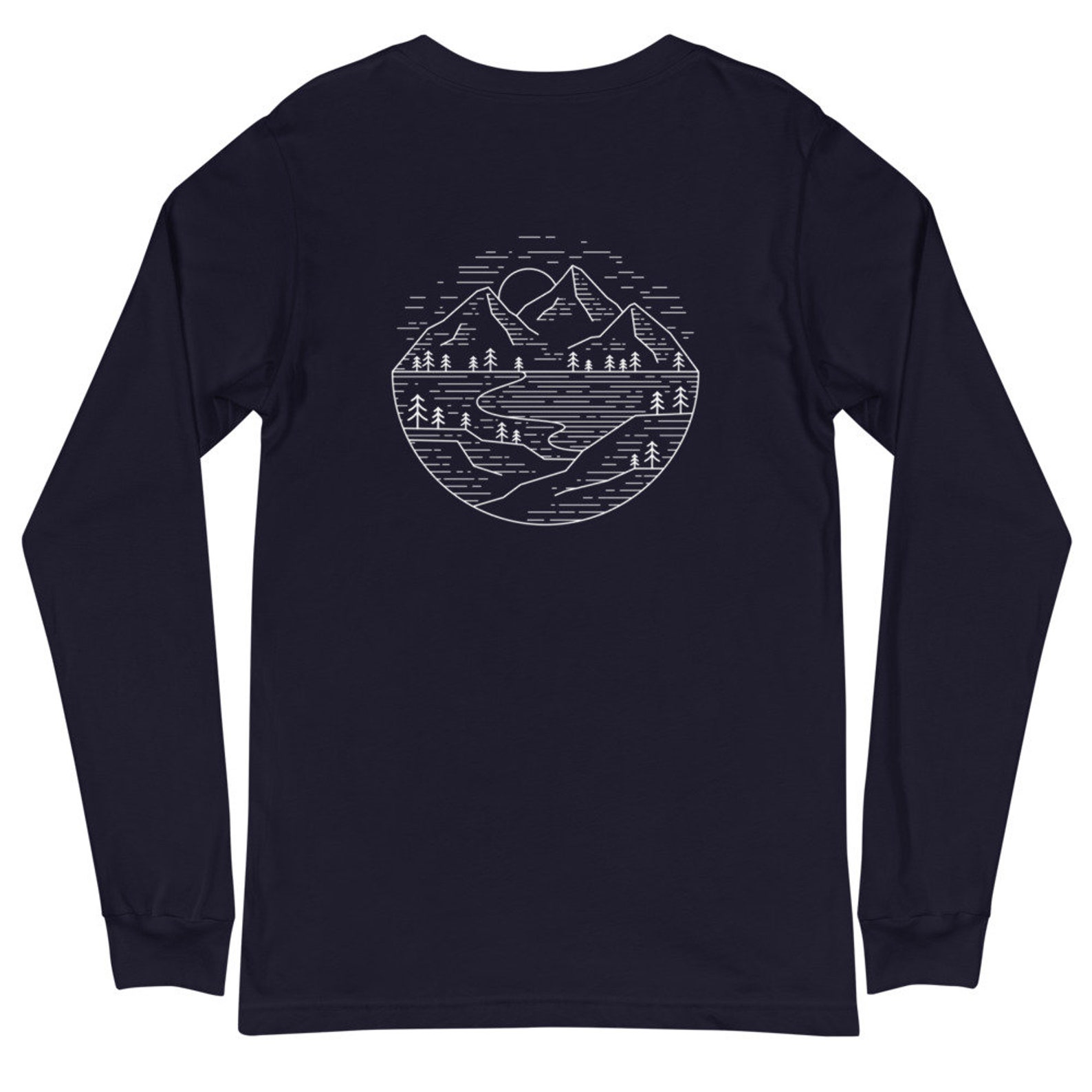 Mountain Adventure Tee Unisex Front & Back Long Sleeve Tee Mountain ...