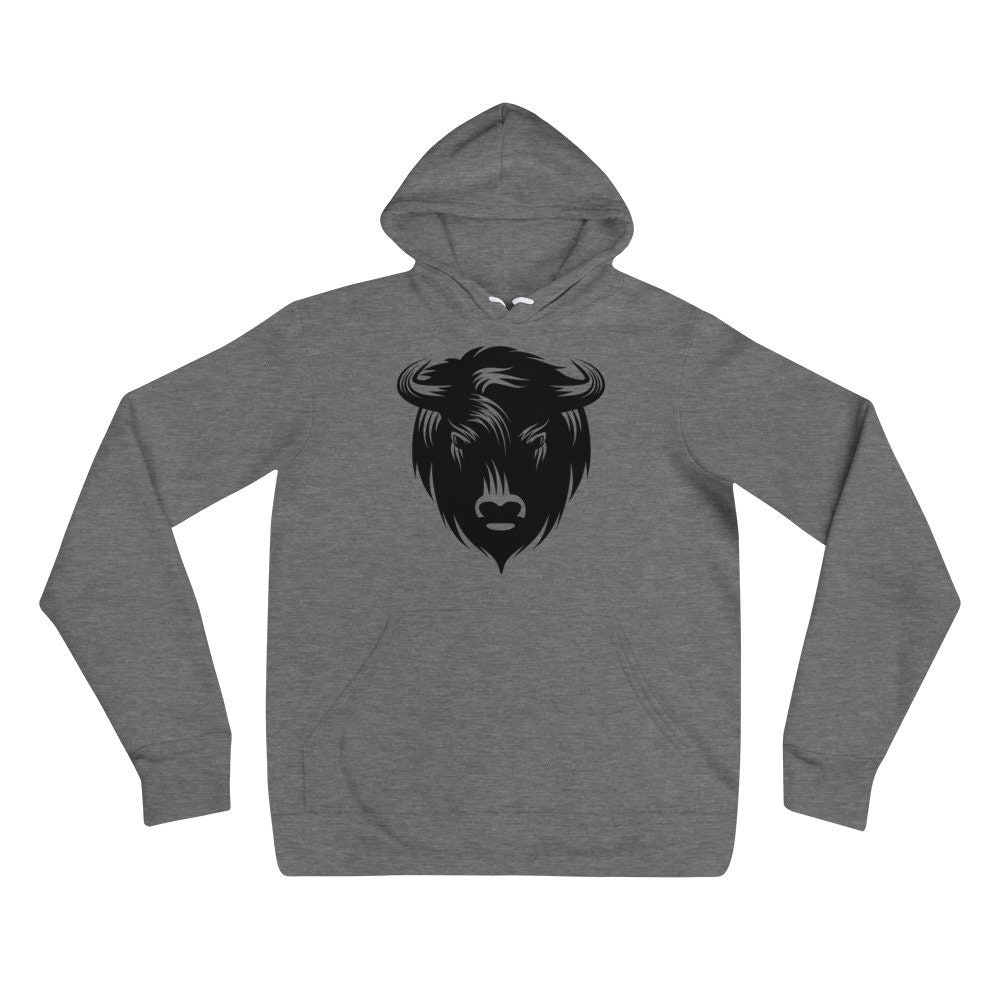 Buffalo Hoodie Unisex Hoodie Bison Hoodie Buffalo Sweatshirt Cute ...