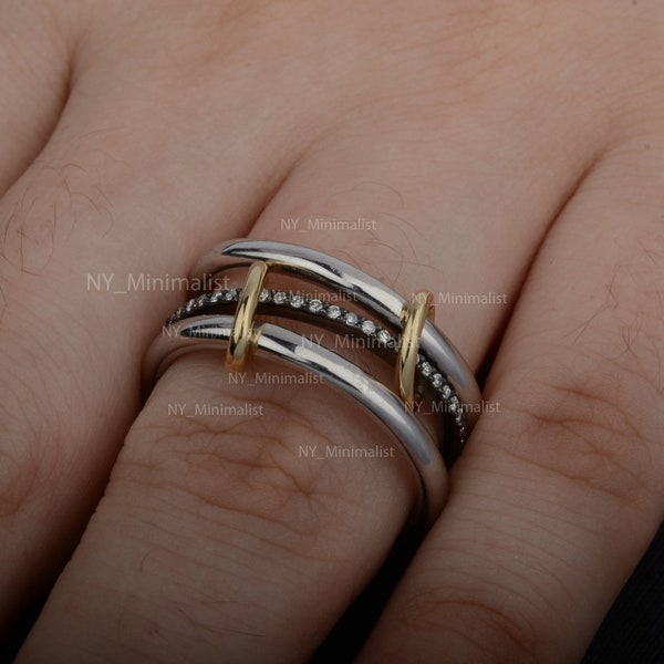 Triple Band Ring - Etsy