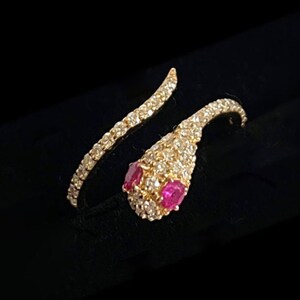 Snake Eyes Genuine 0.04 Ct. Ruby Gemstone Real 0.23 Ct. SI Clarity G-H ...