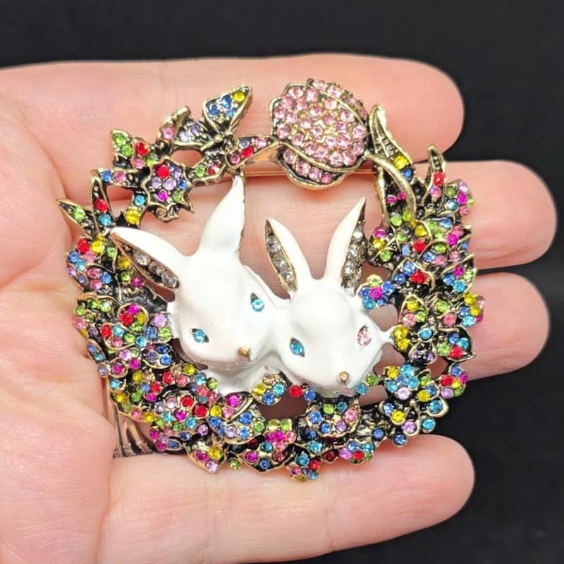 Easter Egg Bunny Brooch - Etsy