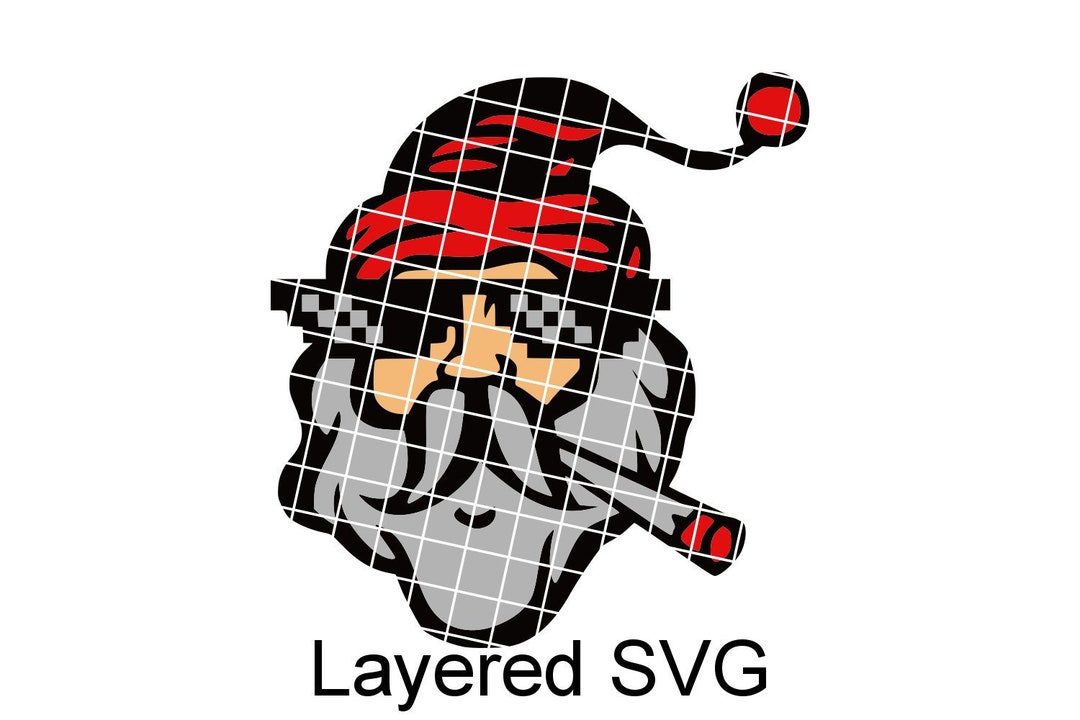 Bad Santa Svg, Funny Santa, Smoking Santa - Etsy