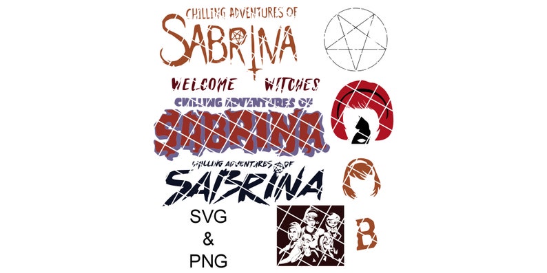 CAOS Typography, Chilling Adventures of Sabrina Logos - Etsy