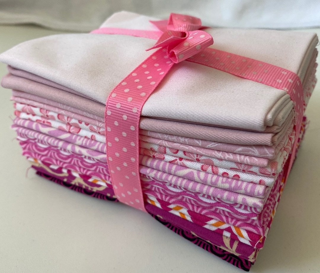 Pink Tone Fat Quarter Fabric Bundle - Benartex, 10 Piece - Etsy