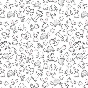 Layer Cake DOODLE BABY Flannel by Jessica Flick for Benartex - 10 ...