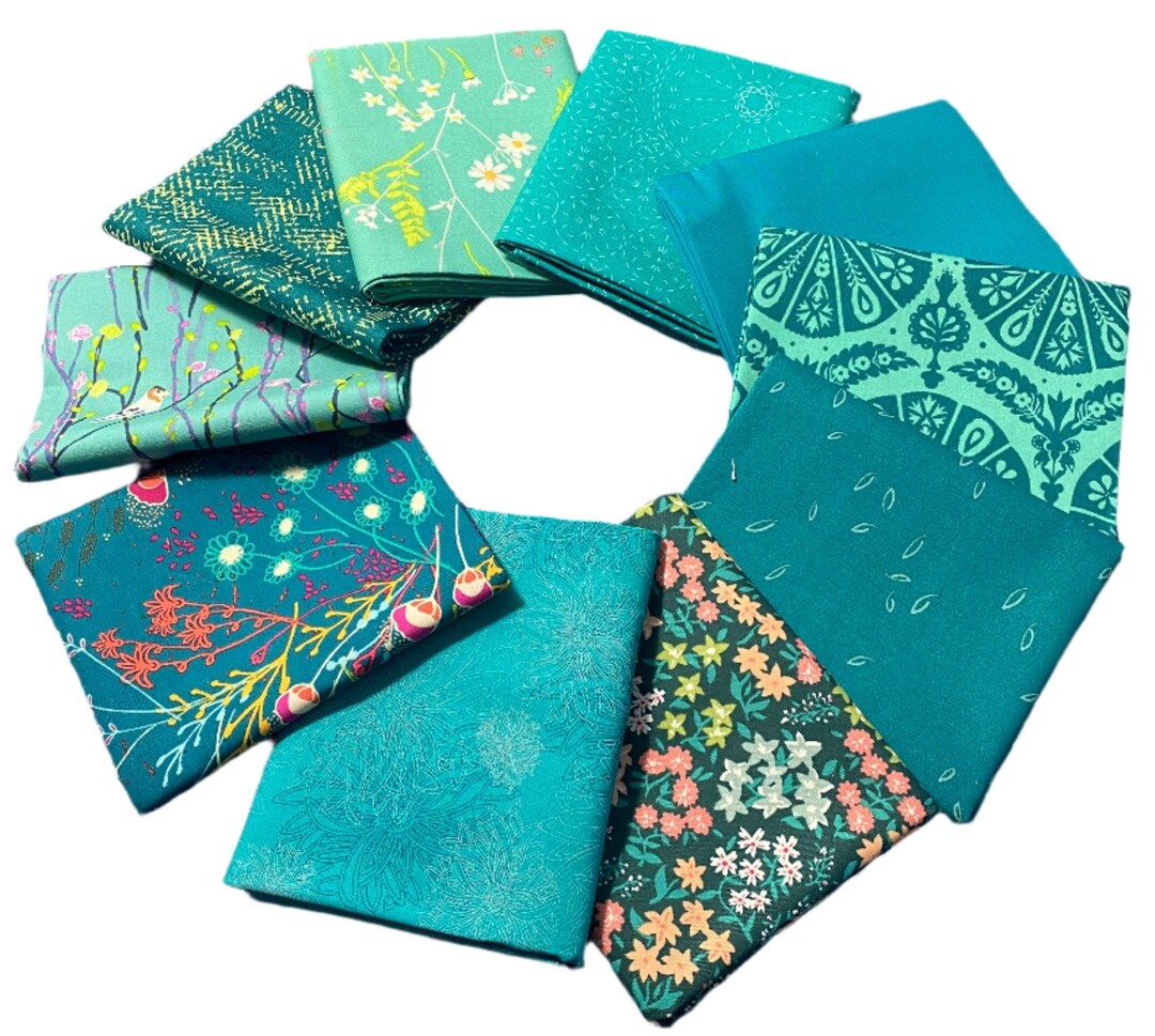 Fabric Half Yard Pack "teal THOUGHTS AGF Color Master" - Art Gallery ...