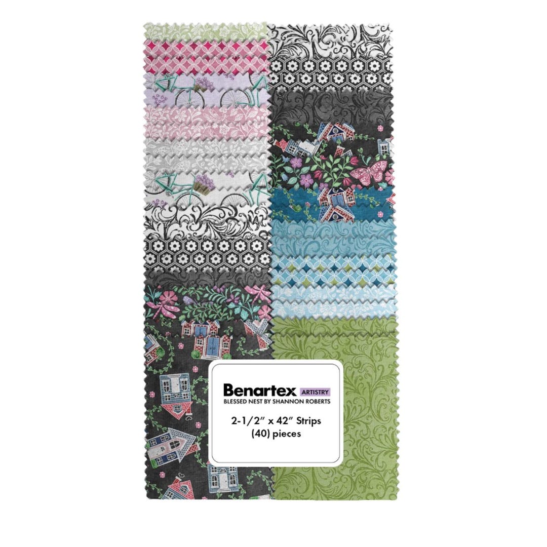 Precut Fabric Jelly Roll Blessed Nest Collection by Shannon Roberts for ...