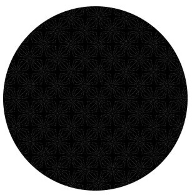 43-44 Wide GEO BLOOM Black on Black Quilt Fabric by Kanvas Studio for ...