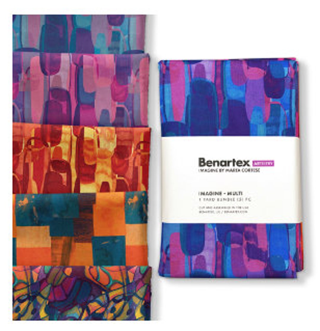 Fabric 5 Yard Bundle imagine multi by Marta Cortese for Benartex Quilt ...