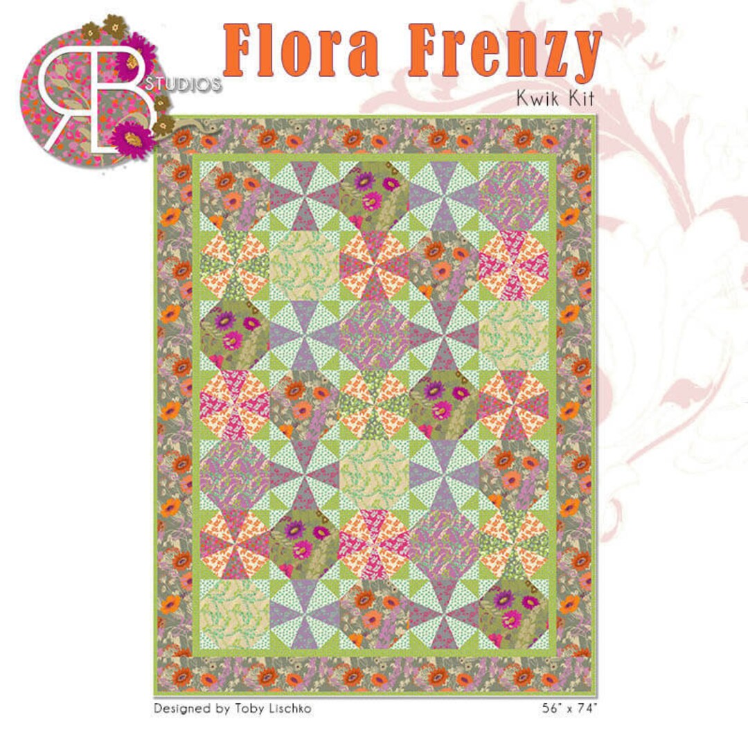 Everglades by Nel Whatmore FLORA FRENZY Complete Pre-cut Quilt Kit by ...