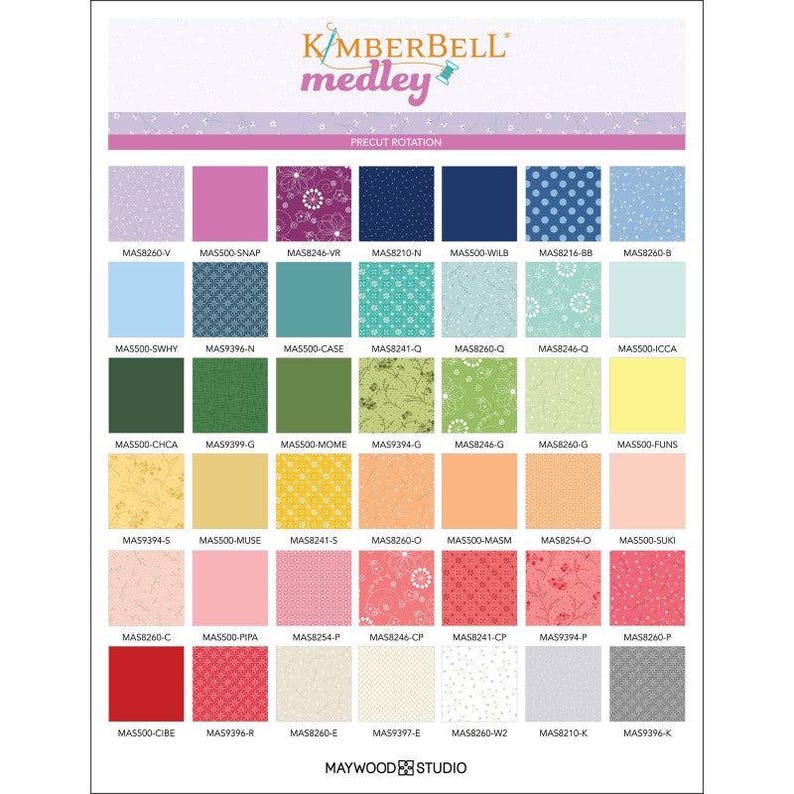 Kimberbell Medley Fabric Layer Cake: 42 Quilt Squares, Maywood Studio ...