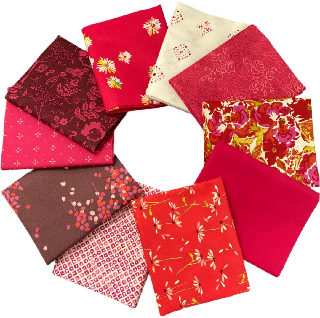 Quilt Shop Quality Fabric Half Yard Pack "pomegranate Tart AGF Color ...