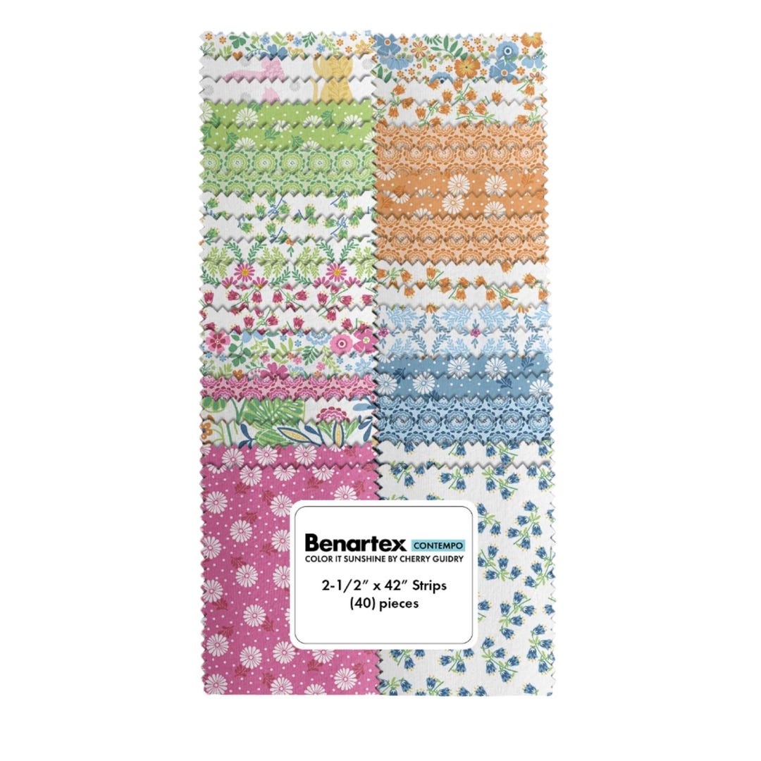 Precut Fabric Jelly Roll Color It Sunshine Collection by Cherry Guidry ...
